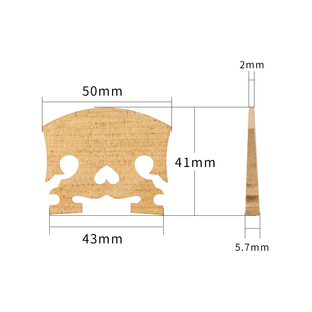 Baroque Style Violin Bridge - Beirut Violin Shop