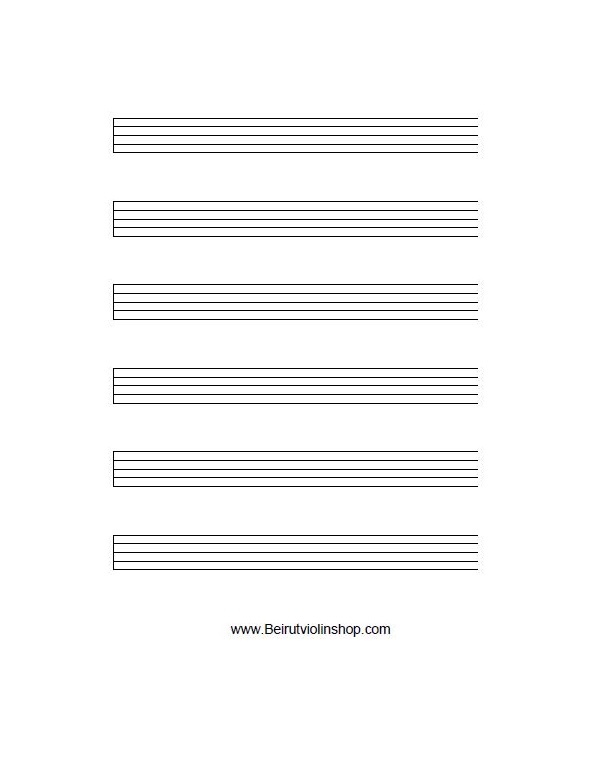 Free Empty Music Sheets-pdf - Beirut Violin Shop
