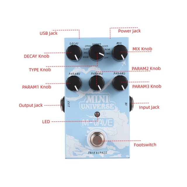 M-VAVE Pedal Digital Reverb - Beirut Violin Shop